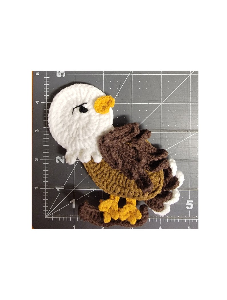 Hand Crochet Applique of Bald Eagle for Blanket, Home Decor and ...