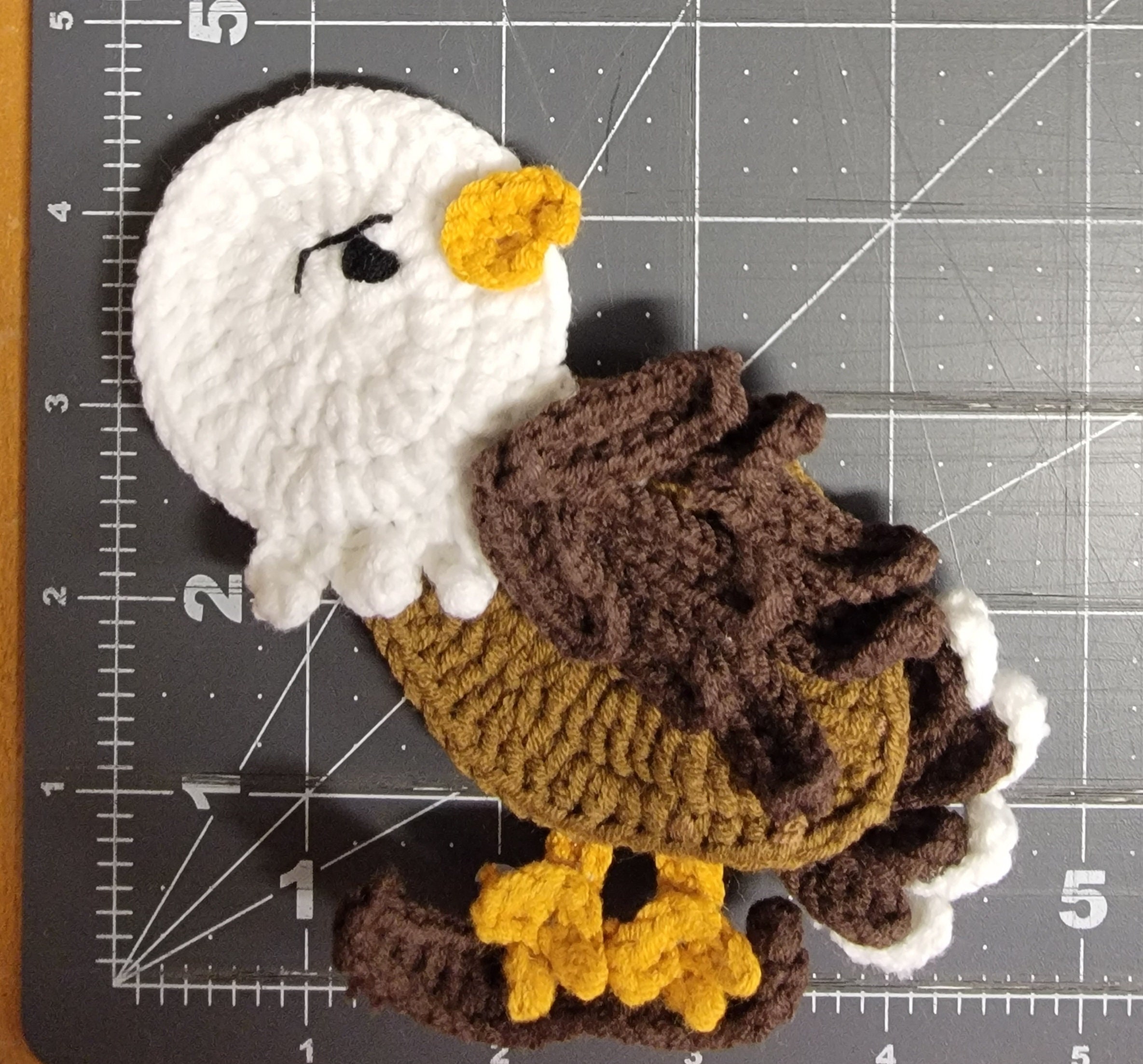 Hand Crochet Applique of Bald Eagle for Blanket, Home Decor and ...