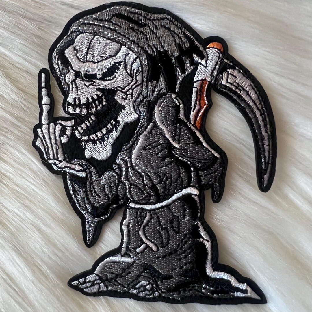 Reaper Iron on Patch , Sew on Patch,embroidered,embroidery, Applique ...