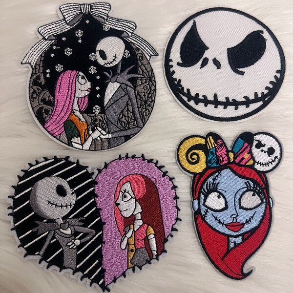 Jack and Sally Iron on Patches - Etsy