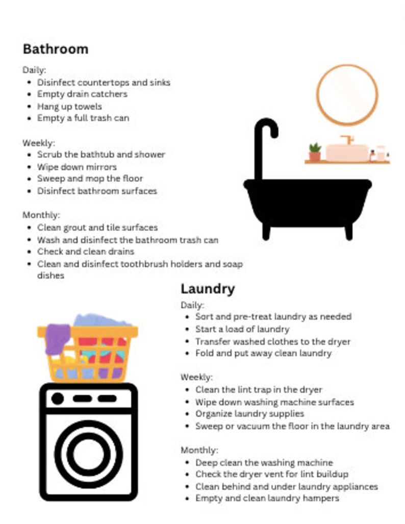 The Cleaning Guide Printable - Etsy