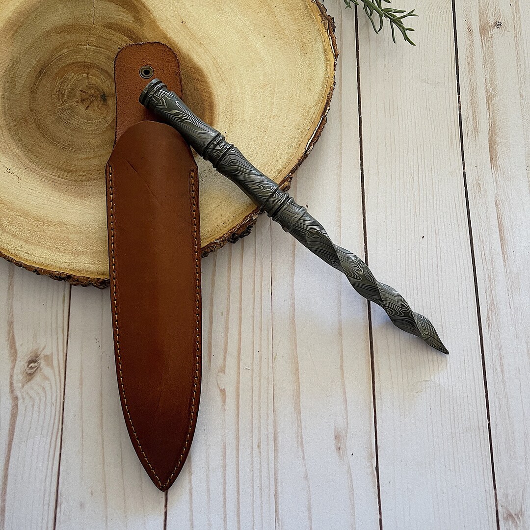 FREE Customization Tri-dagger Damascus Steel Knife With - Etsy Canada