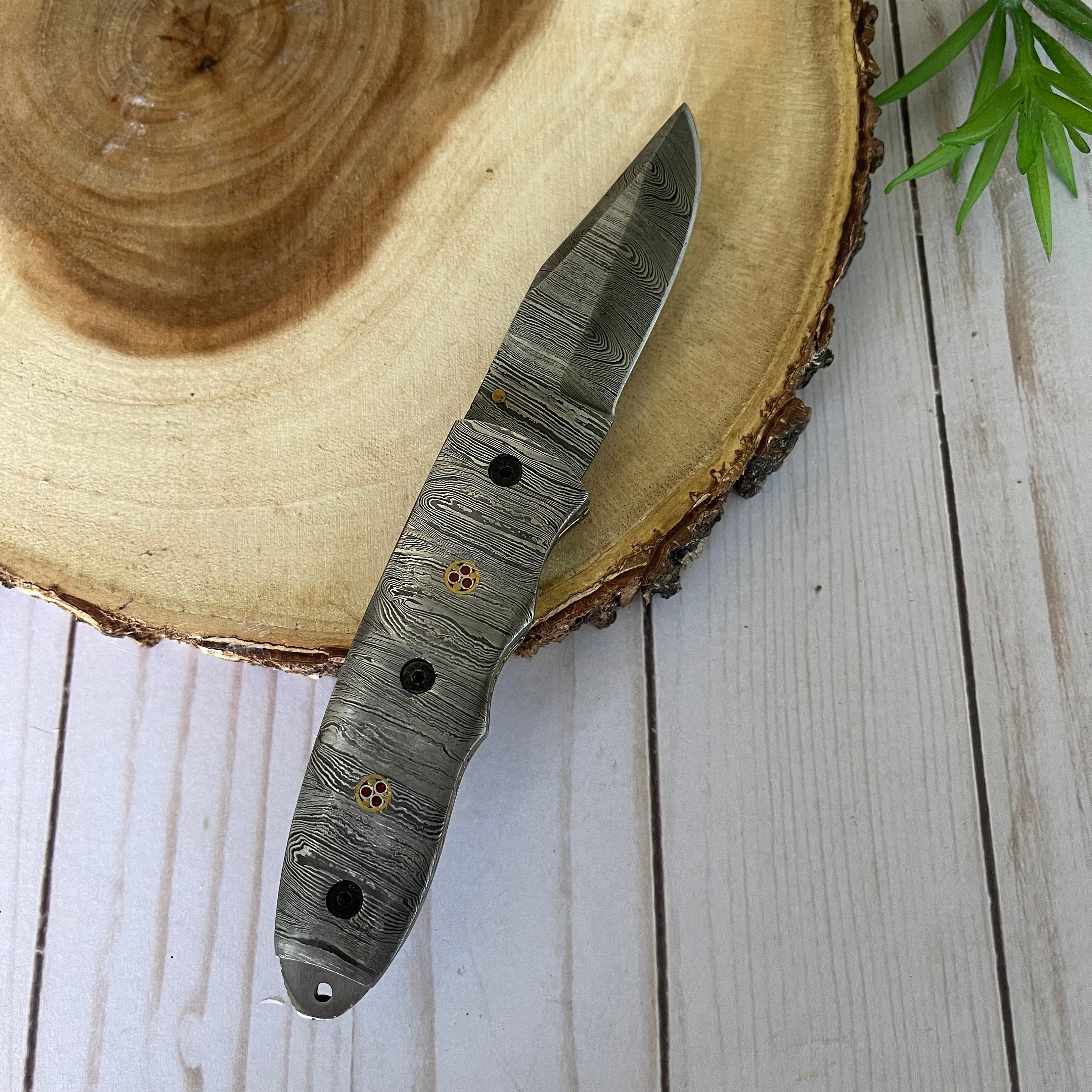 Full Tang Handmade Damascus Steel Folding Pocket Knife, Fancy Pocket ...