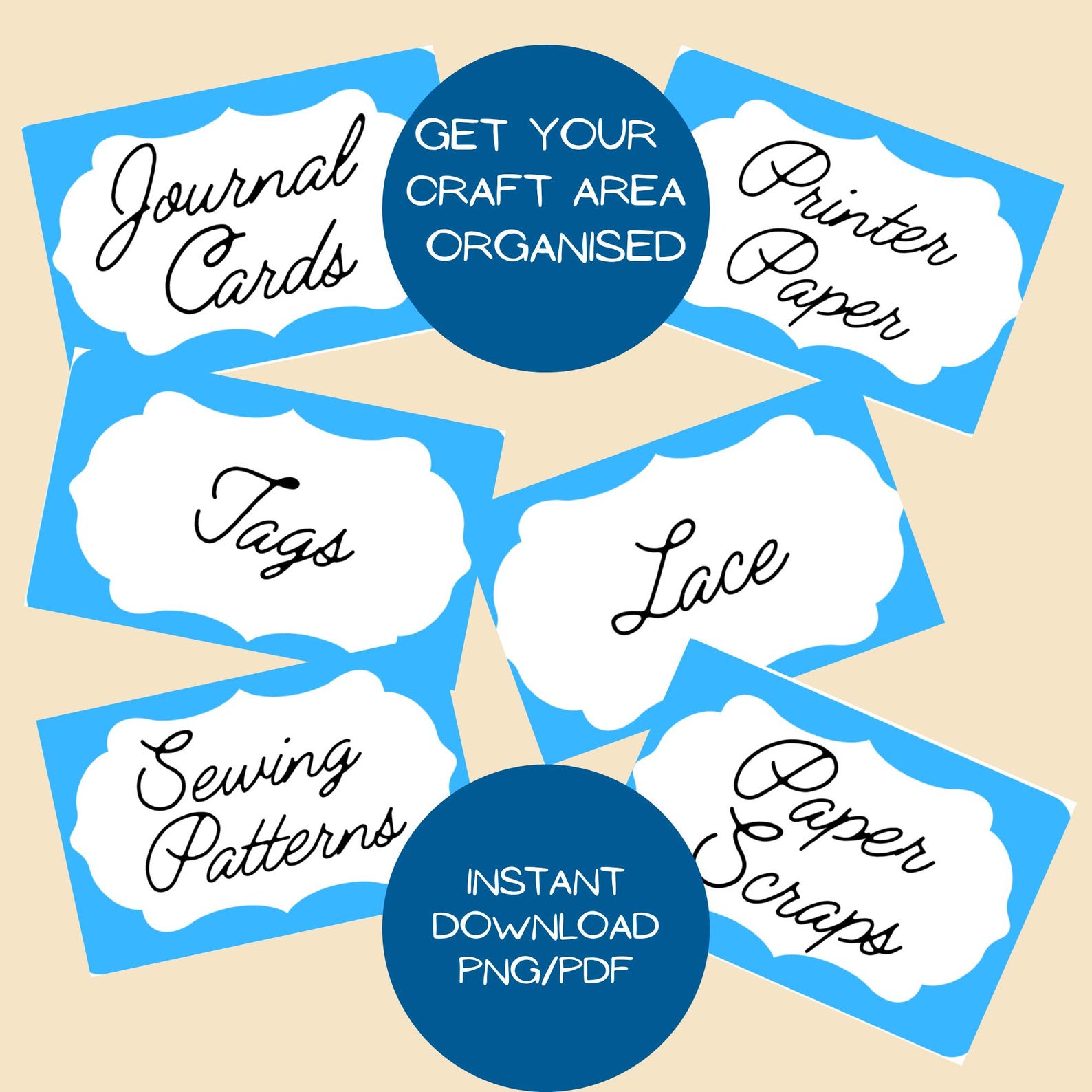 Printable Junk Journal Craft Storage Labels – Organize Your Craft Room ...