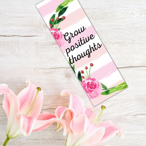 Printable 10 X Positivity Themed Bookmarks, Instant Download PDF - Etsy
