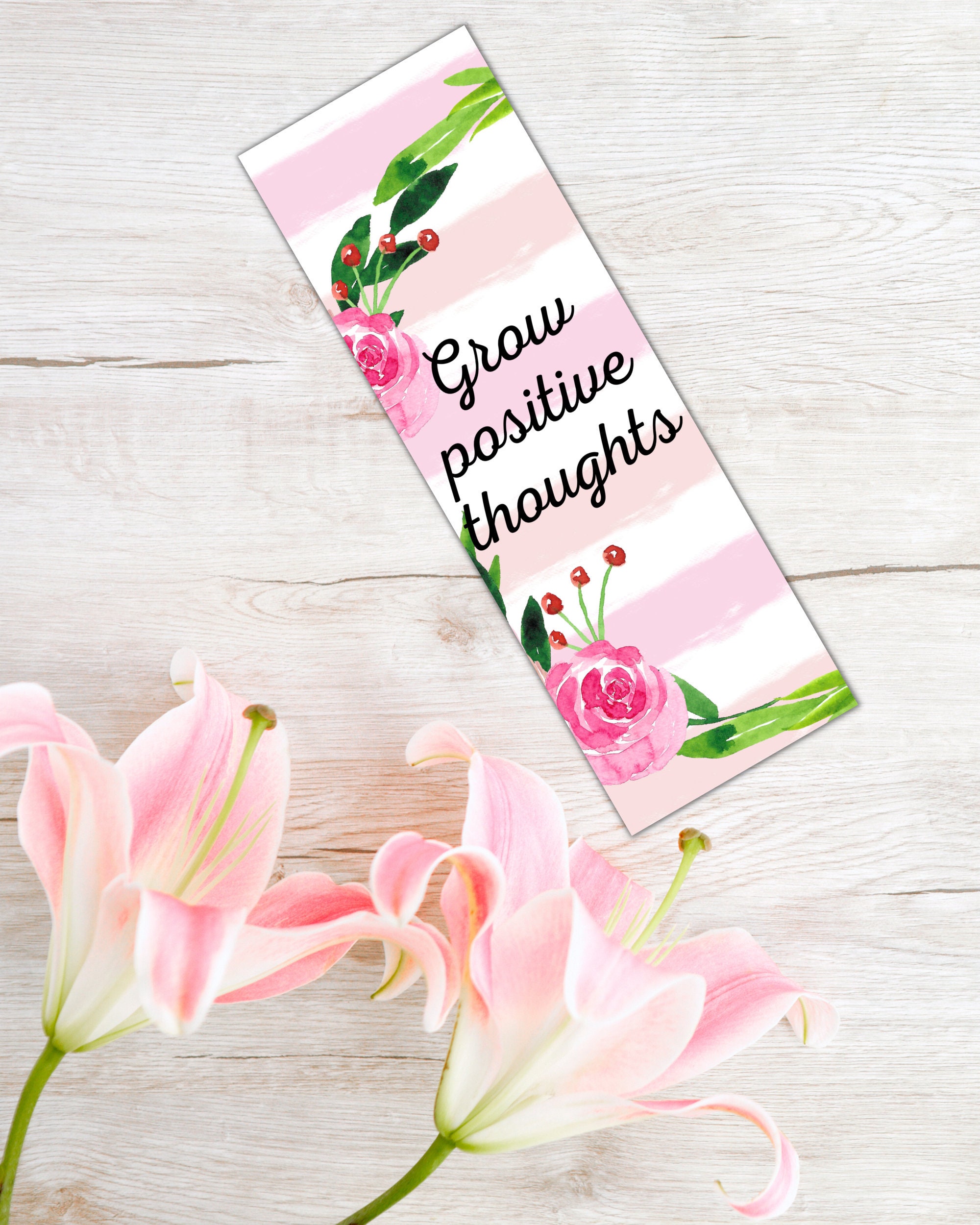 Printable 10 X Positivity Themed Bookmarks, Instant Download PDF - Etsy