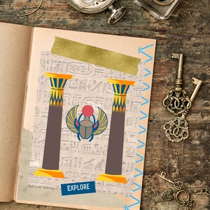 Printable Ancient Egypt Scrapbook Download Junk Journal Vintage Paper ...
