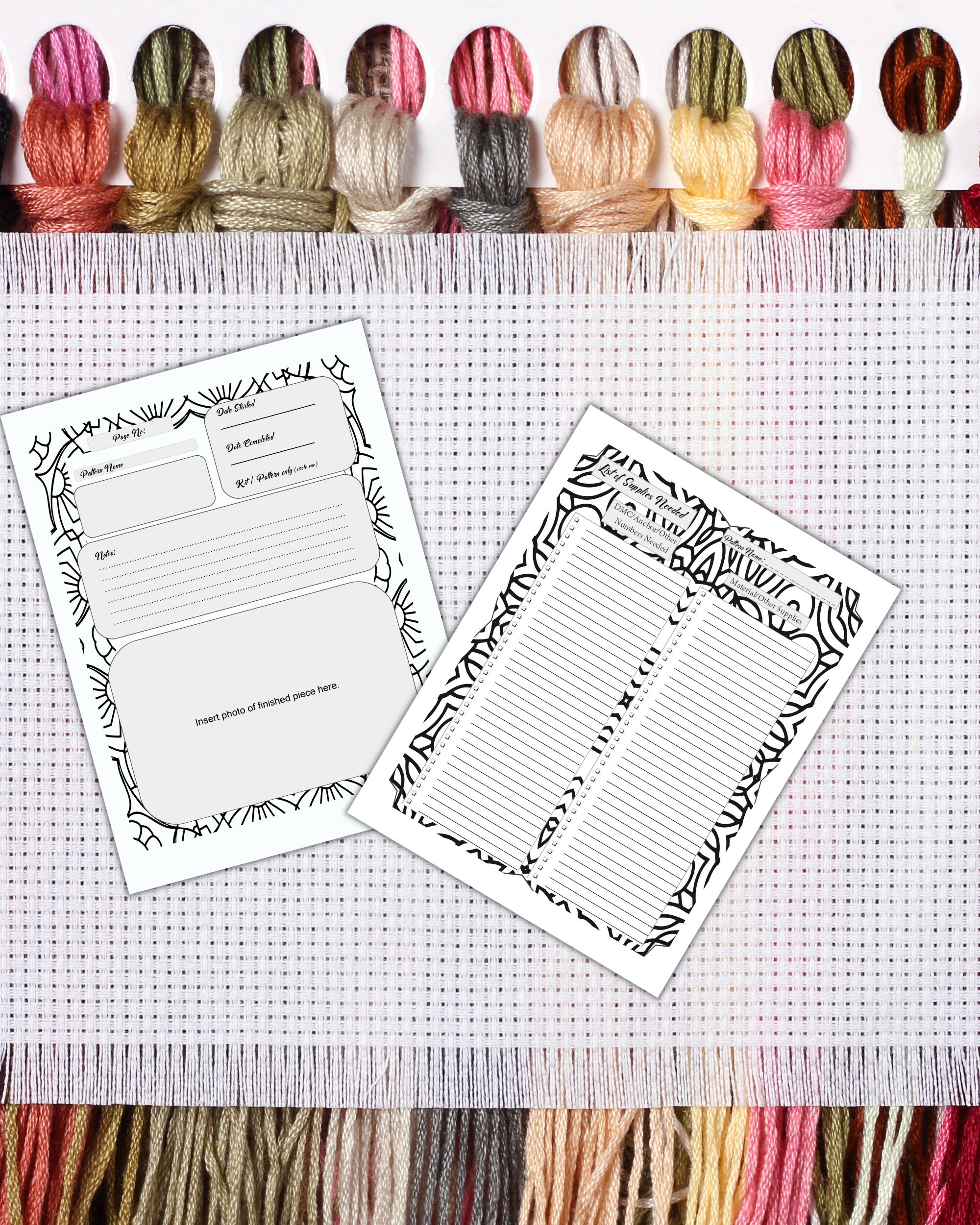 Printable Cross Stitch Planner, Project Organizer, Instant Download PDF ...