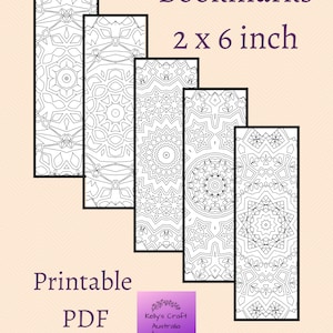 Printable 10 X Mandala Coloring Bookmarks, Instant Download PDF - Etsy