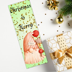 Printable 10 X Christmas Gnomes Bookmarks, Instant Download PDF - Etsy