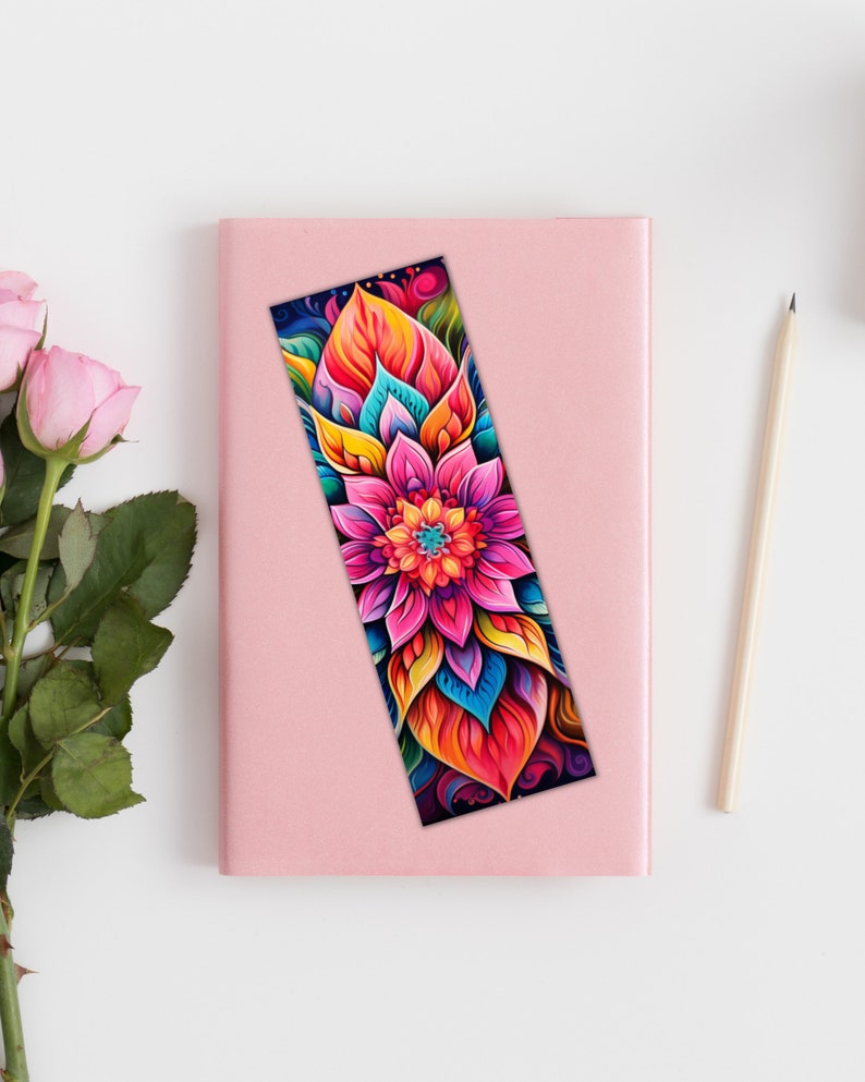 Printable 10 X Multi Colored Mandala Bookmarks Instant - Etsy