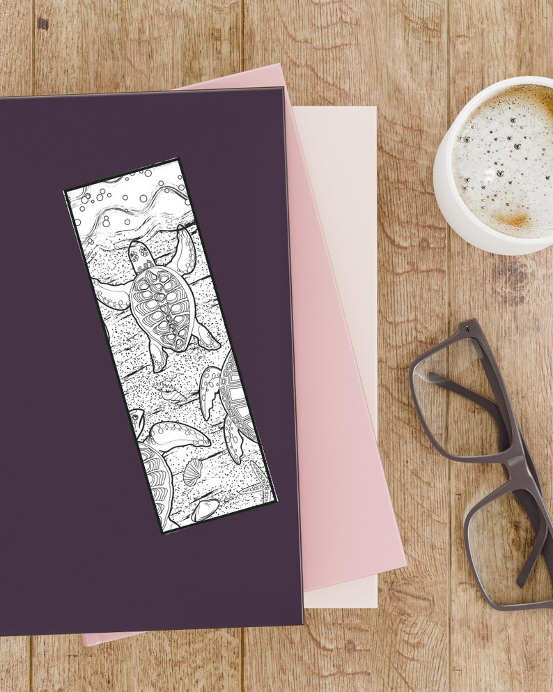Printable 10 X Ocean Coloring Themed Bookmarks, Mermaids and Shells ...