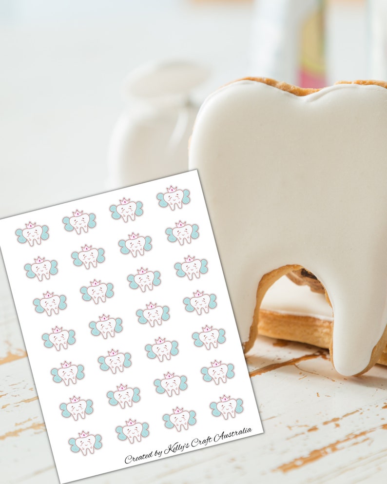 Printable Tooth Fairy Stickers Page Planner Stickers Digital - Etsy
