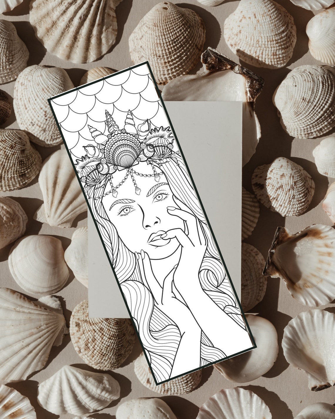 Printable 10 X Ocean Coloring Themed Bookmarks Set 2 Mermaids - Etsy