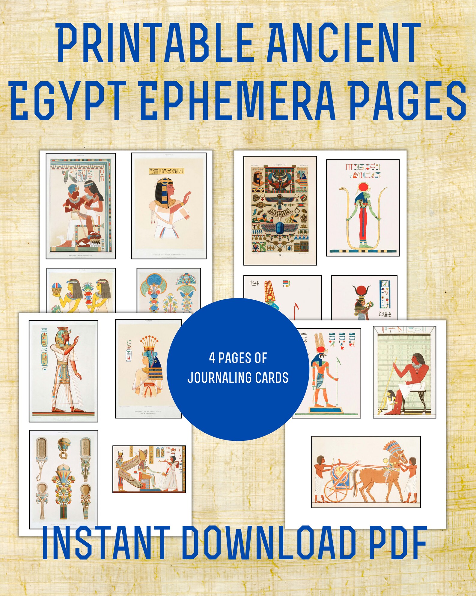 Printable Ancient Egypt Scrapbook, Junk Journal Vintage Paper Craft ...