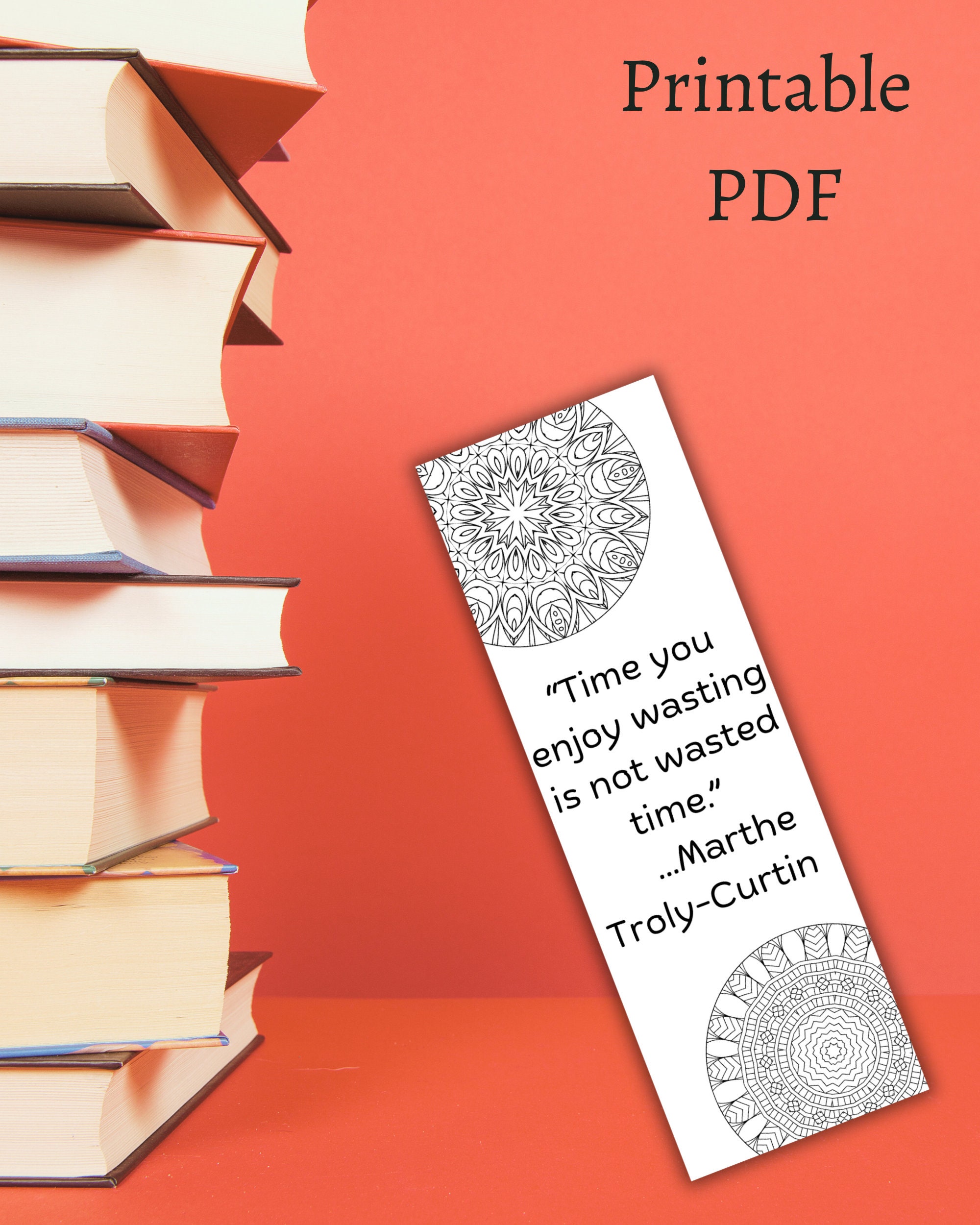 Printable 10 X Happiness Quotes Coloring Bookmarks, Instant Download ...