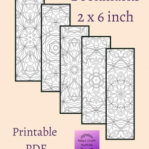 Printable 10 X Mandala Coloring Bookmarks, Instant Download PDF - Etsy