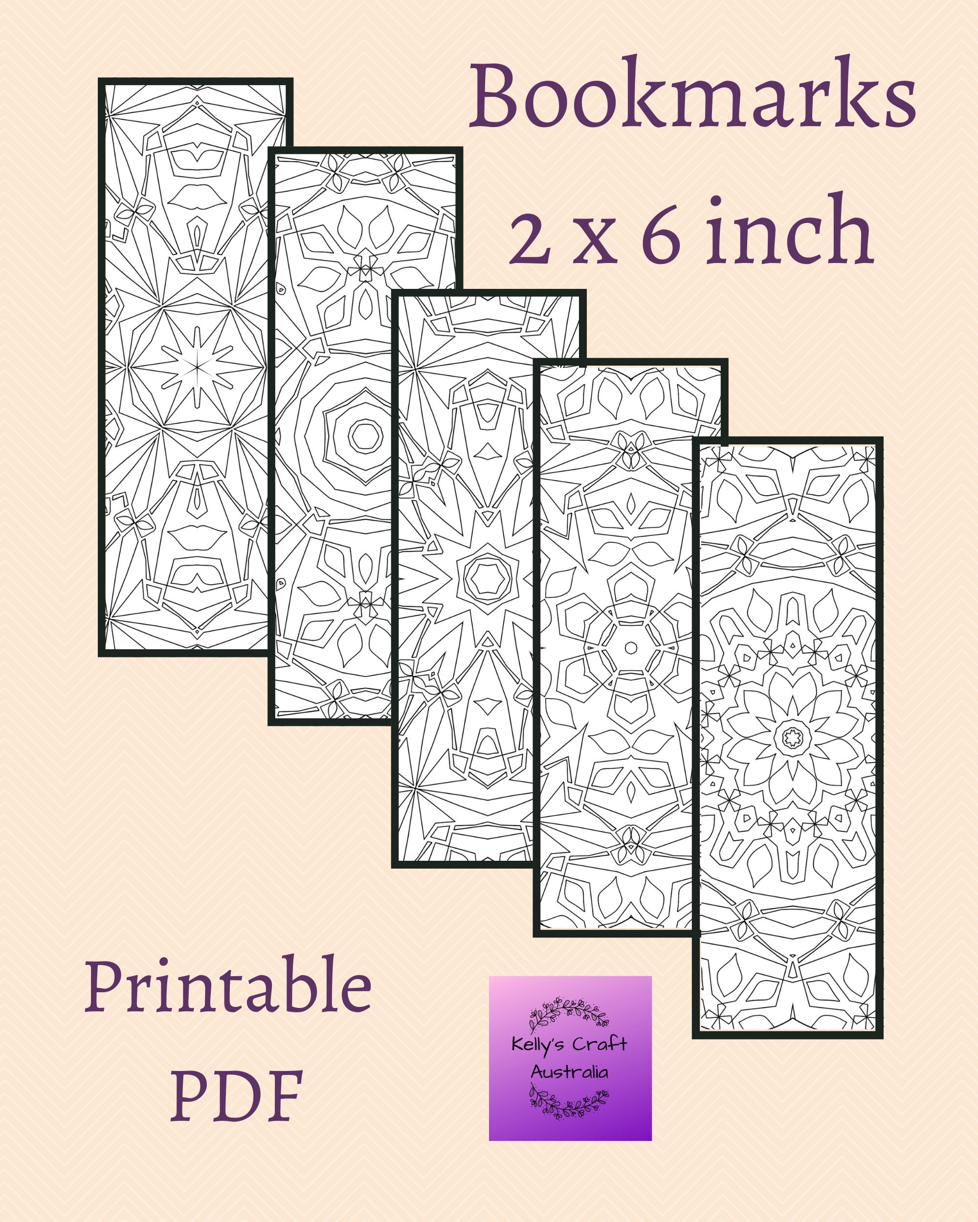 Printable 10 X Mandala Coloring Bookmarks, Instant Download PDF/PNG - Etsy
