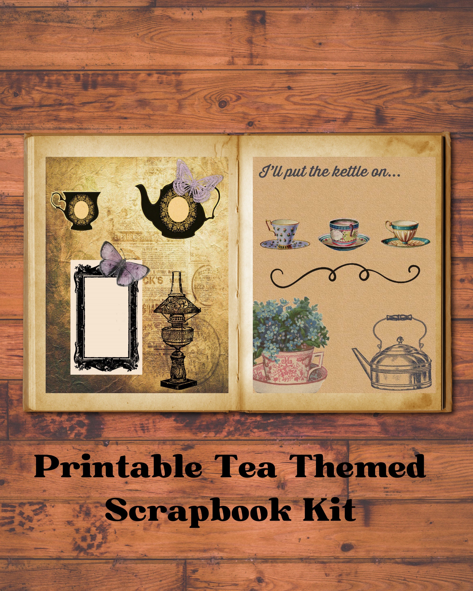 Printable Afternoon Tea Scrapbook Pages Junk Journal - Etsy