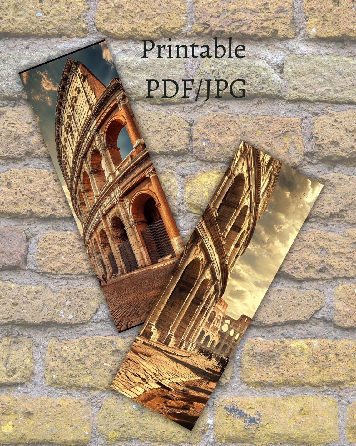 Printable 10 X Roman Colosseum Bookmarks, Instant Download PDF - Etsy