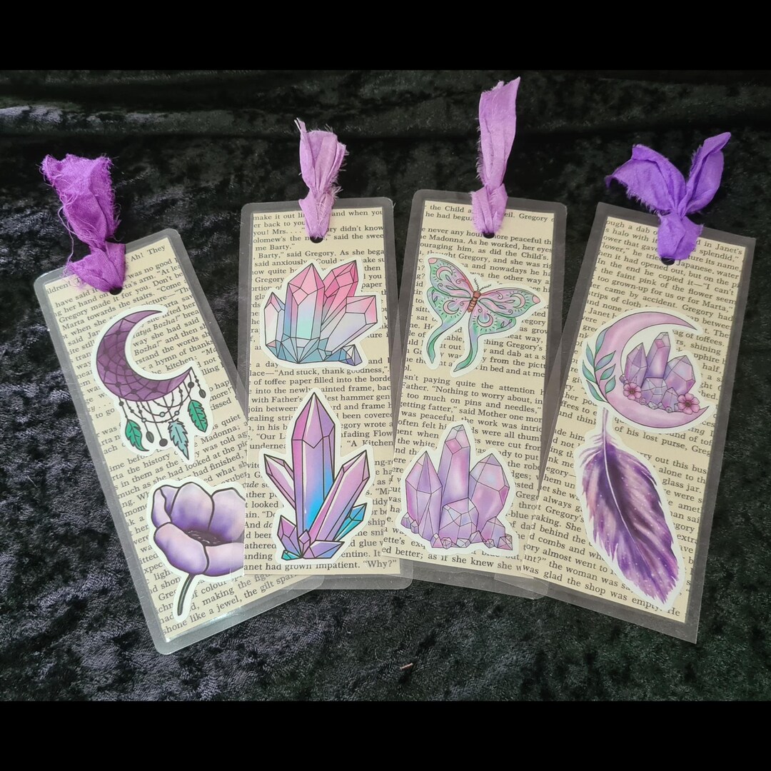 Handmade Book Page Bookmarks Laminated, Junk Journal, Craft Supplies ...