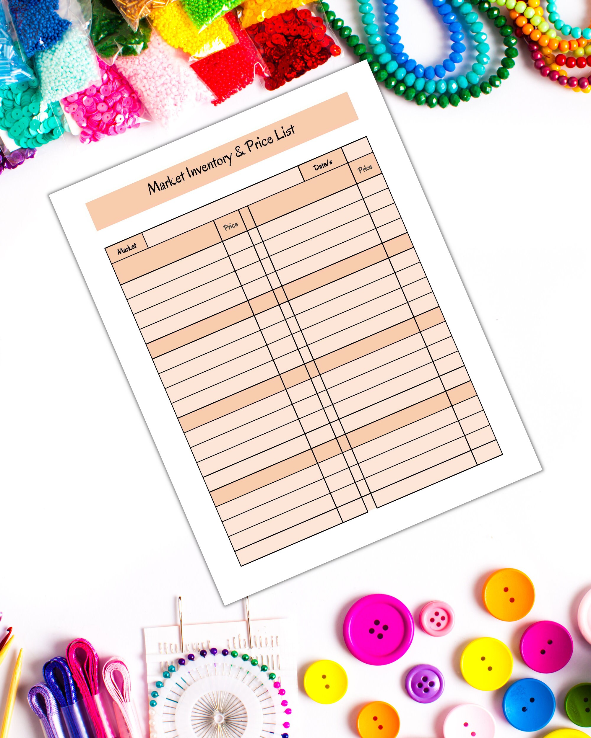 Printable Market and Fairs Planner, Craft Show Planner, Instant ...
