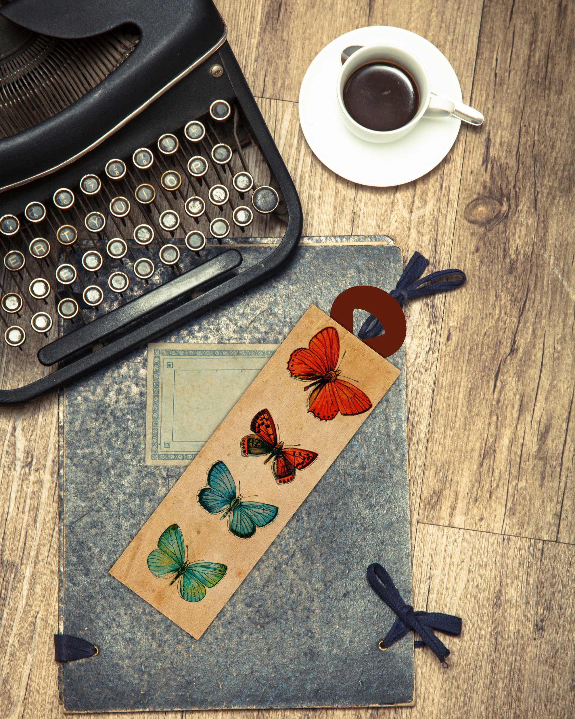 Printable 10 X Vintage Butterflies Bookmarks, Instant Download PDF - Etsy