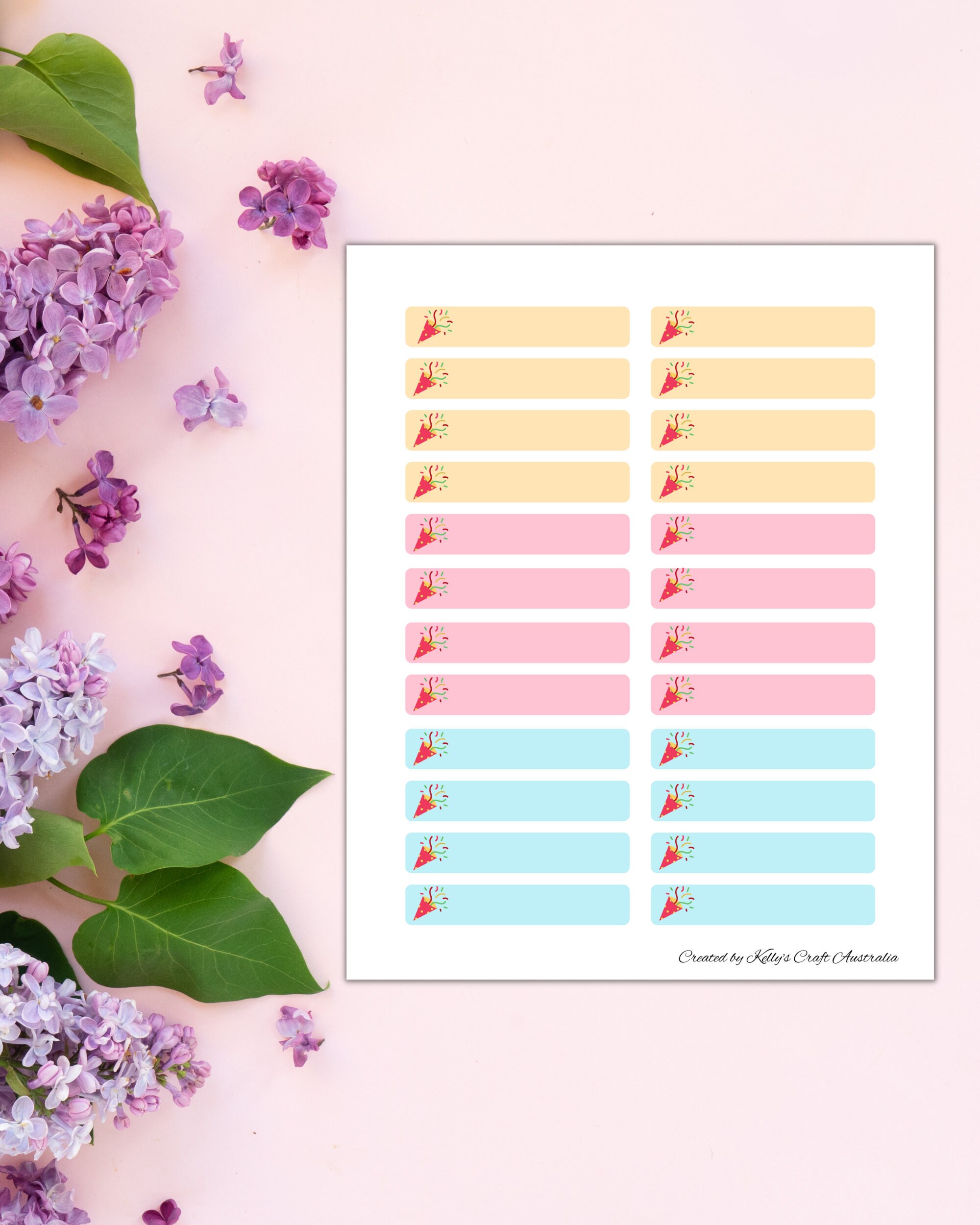 Printable Birthday Stickers, Planner Stickers, Digital Stickers ...