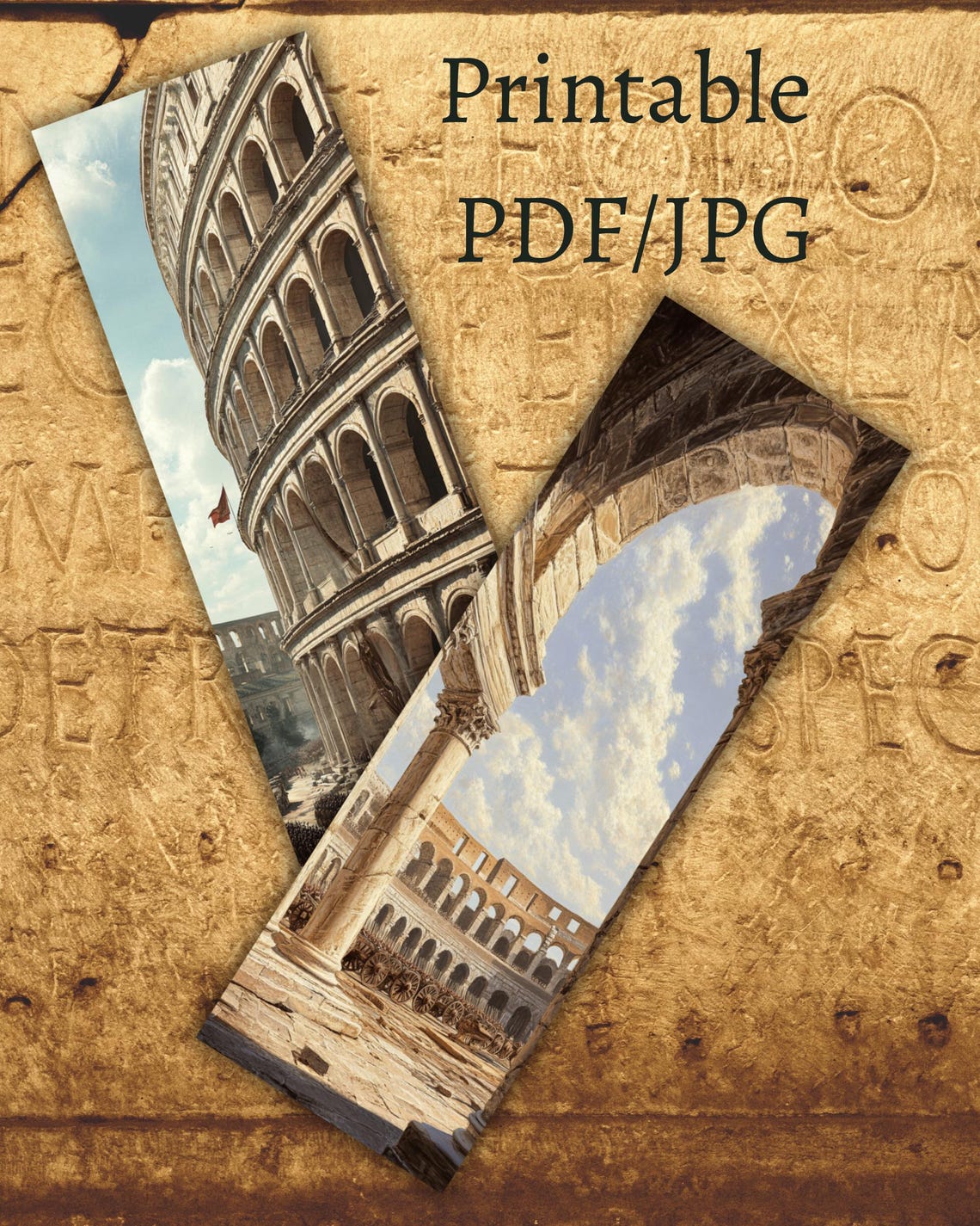 Printable 10 X Roman Colosseum Bookmarks, Instant Download PDF - Etsy