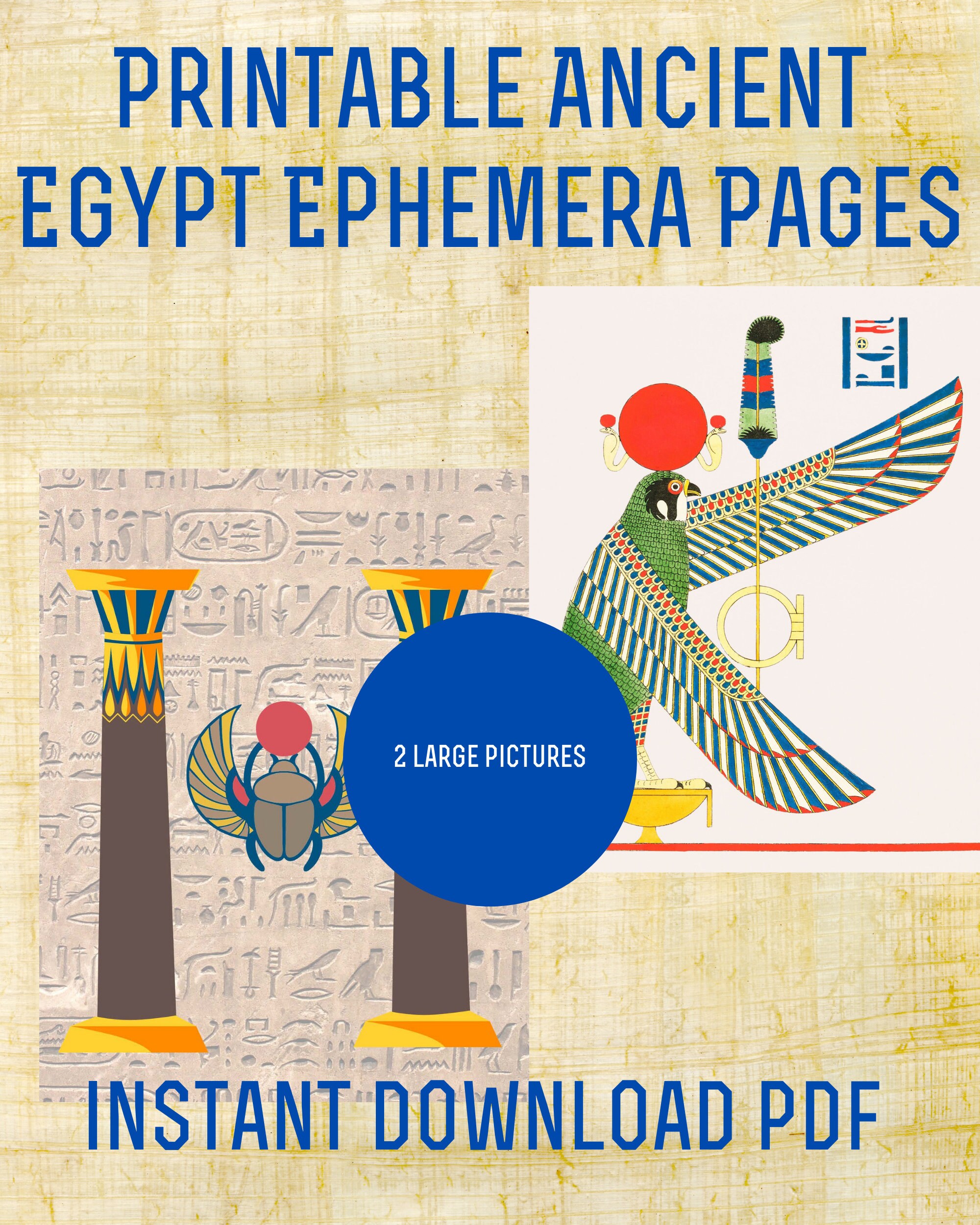 Printable Ancient Egypt Scrapbook, Junk Journal Vintage Paper Craft ...