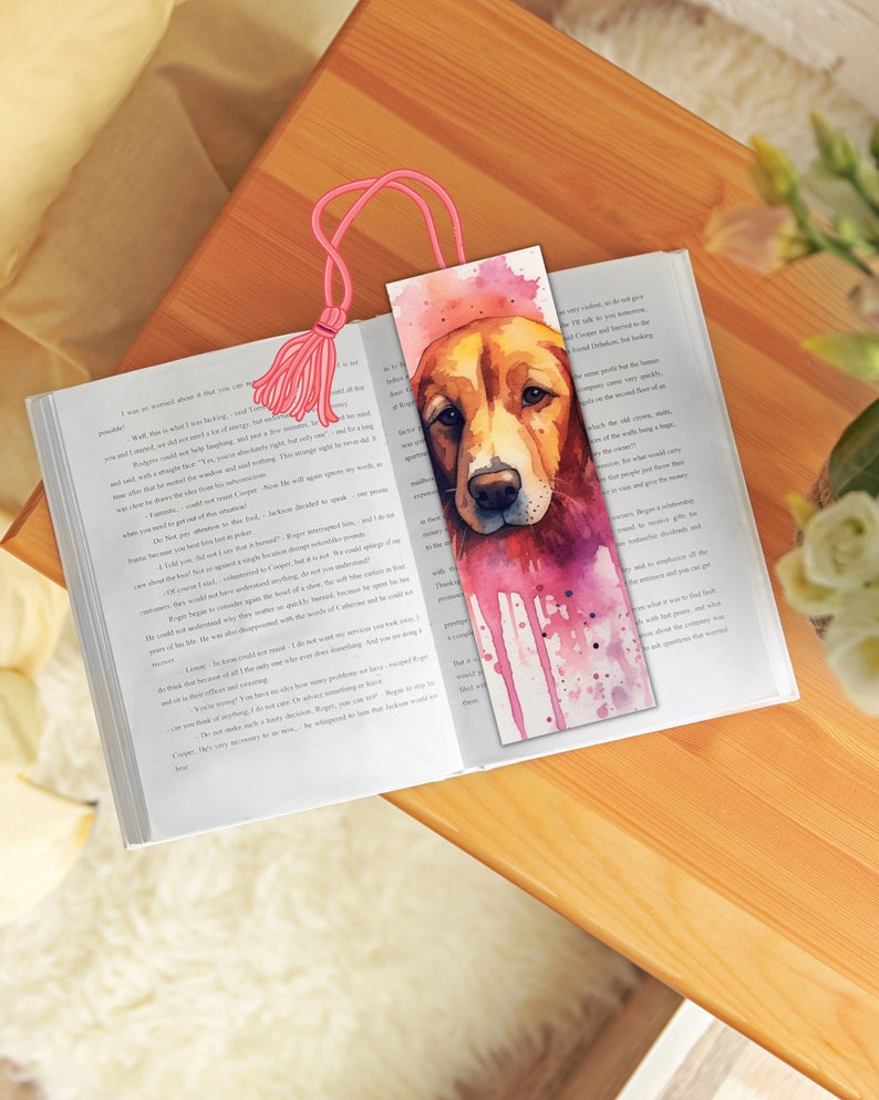Printable 10 X Watercolor Dog Themed Bookmarks, Instant Download PDF ...