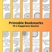 Printable 10 X Happiness Quotes Coloring Bookmarks, Instant Download ...