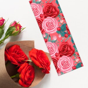 Printable 10 X Rose Pattern Theme Bookmarks, Instant Download PDF/PNG ...