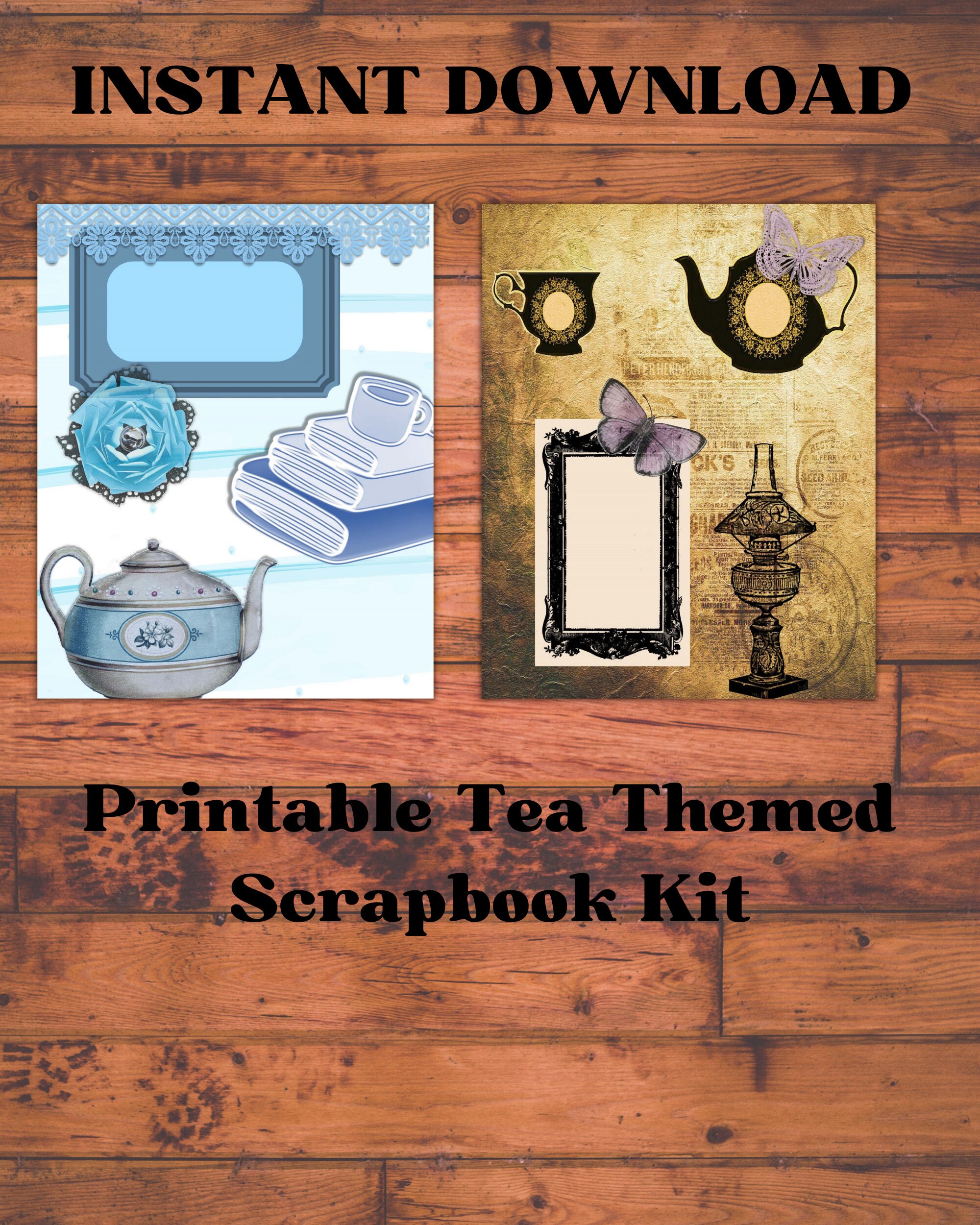 Printable Afternoon Tea Scrapbook Pages Junk Journal - Etsy