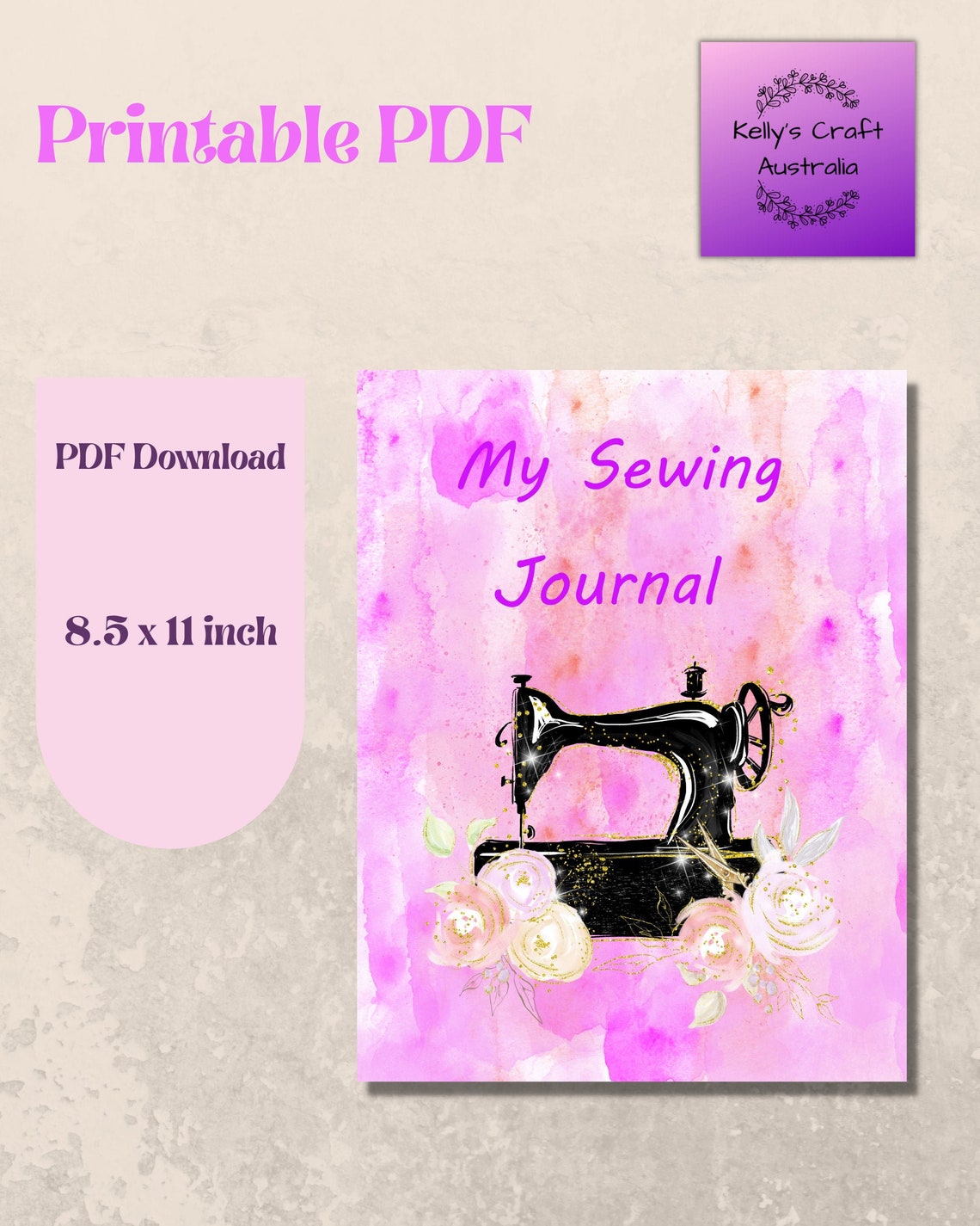 Printable Sewing Journal, Sewing Planner Organiser - Instant Download ...