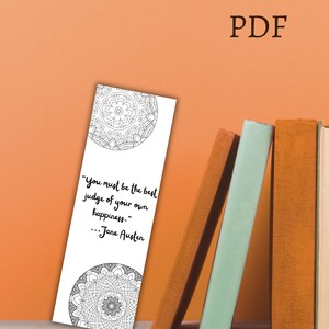 Printable 10 X Happiness Quotes Coloring Bookmarks, Instant Download ...