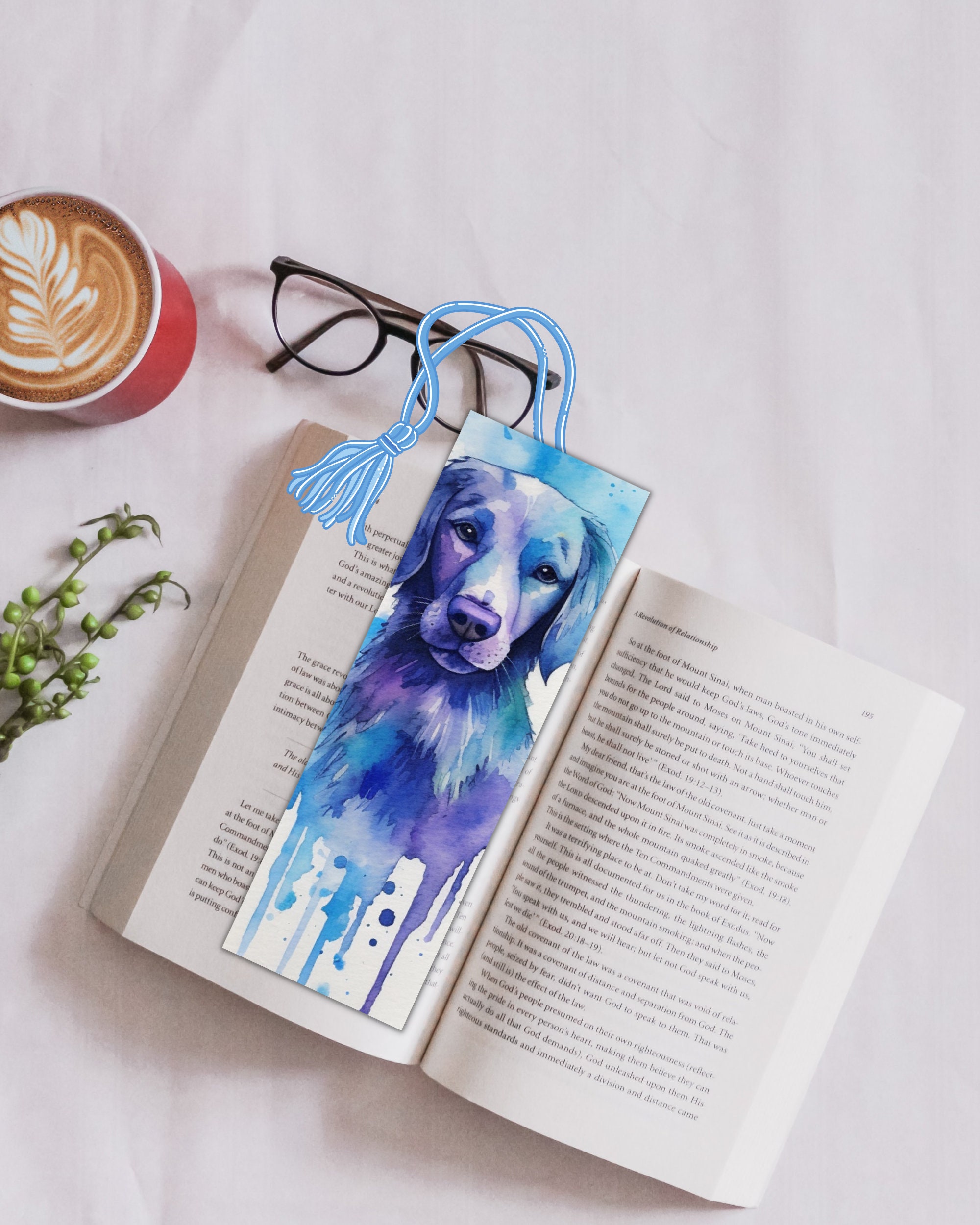 Printable 10 X Watercolor Dog Themed Bookmarks, Instant Download PDF ...