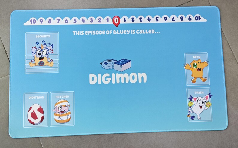 Digimon X Bluey TCG Playmat Bundle With Memory Token Preorder - Etsy ...