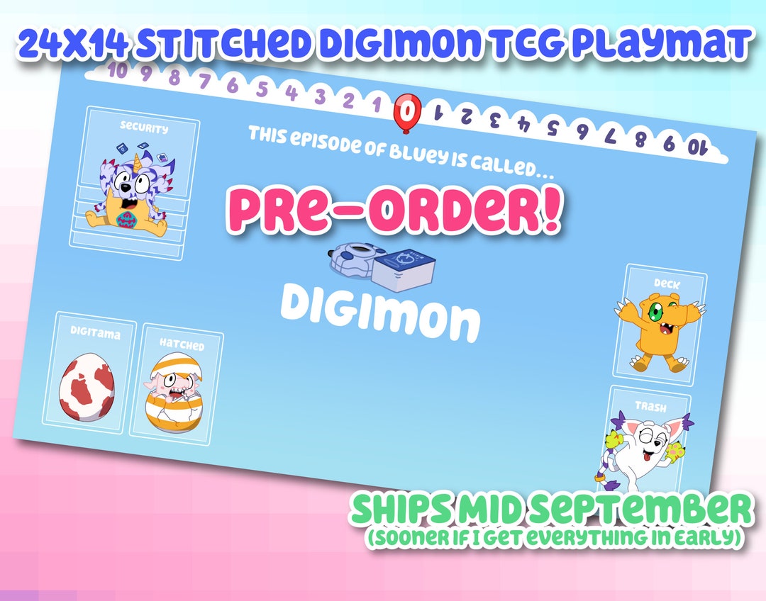 Digimon X Bluey TCG Playmat Preorder - Etsy Ireland