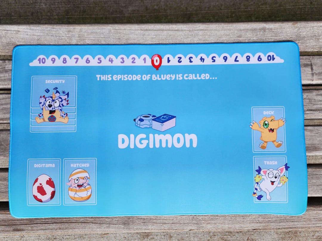 Pre-order Digimon X Bluey TCG Playmat - Etsy