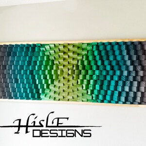 Blue Green Gradient Parametric Wall Art Dimensional Wall Art Wood Wall ...