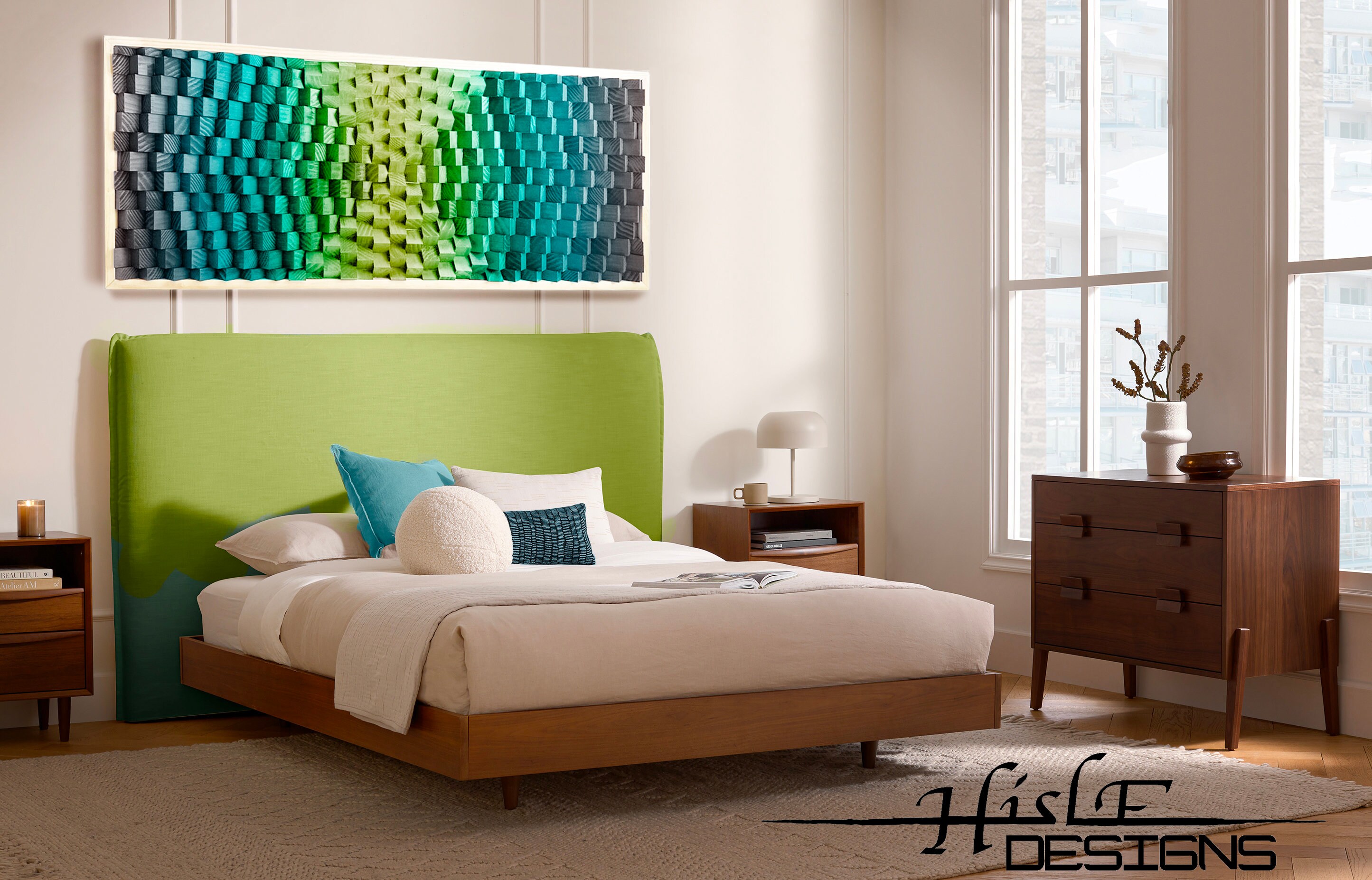 Blue Green Gradient Parametric Wall Art Dimensional Wall - Etsy