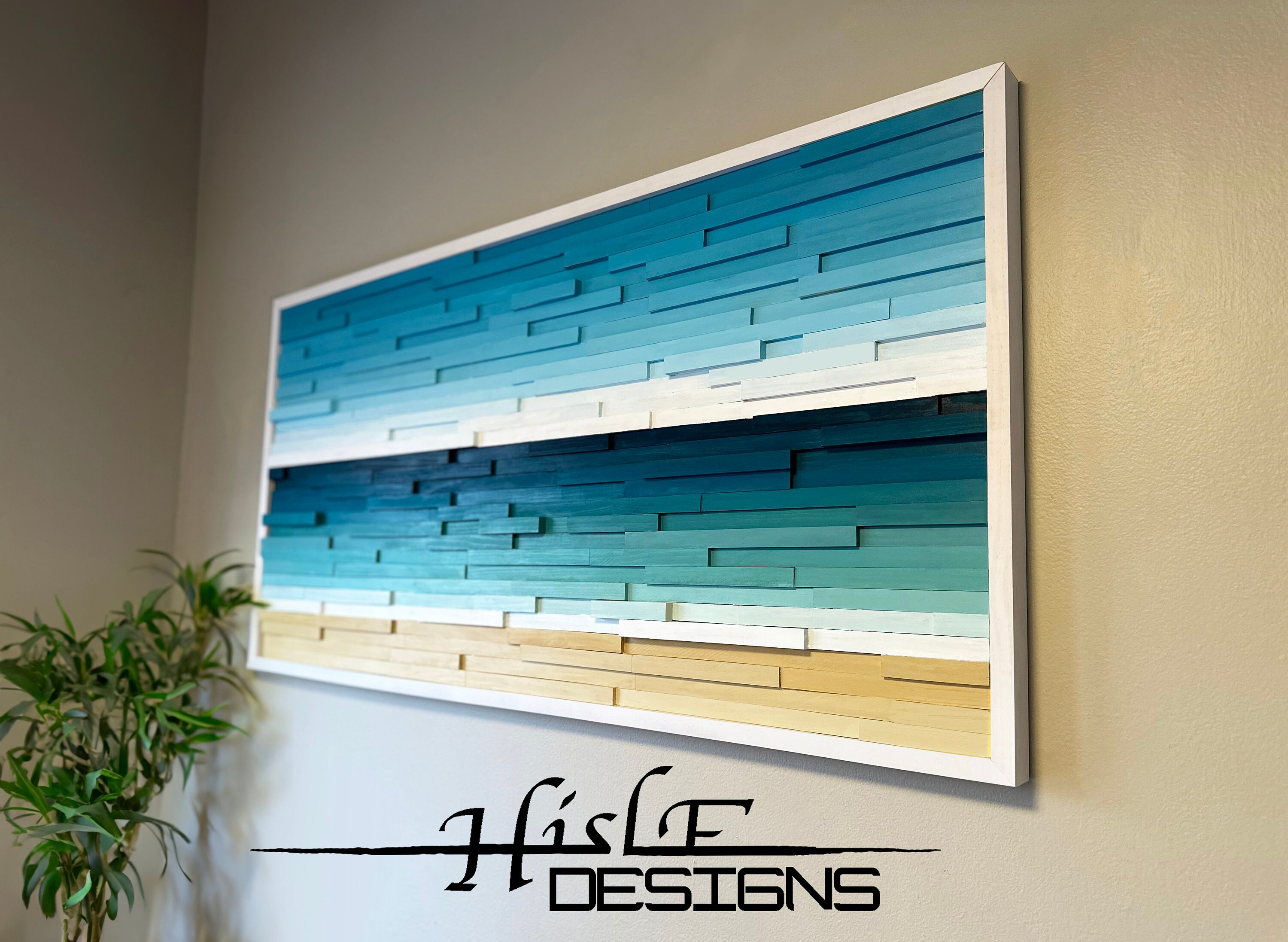 Beach Dimensional Wood Art Ocean/wood Art Wood Wall Art Wood Wall ...