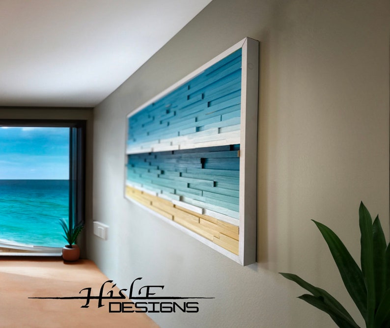 Beach Dimensional Wood Art Ocean/wood Art Wood Wall Art Wood Wall ...
