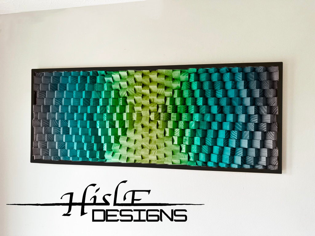 Blue Green Gradient Parametric Wall Art Dimensional Wall - Etsy