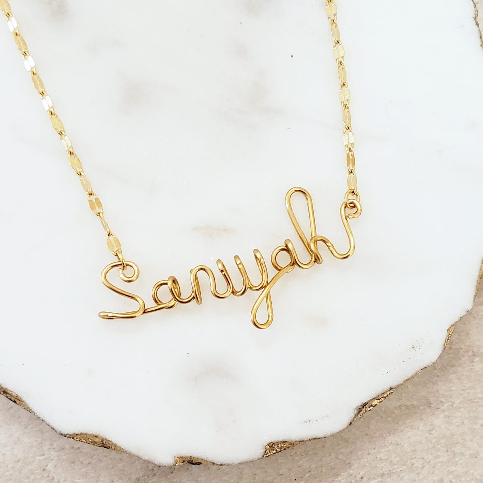 Handmade Script Name Necklace - Etsy