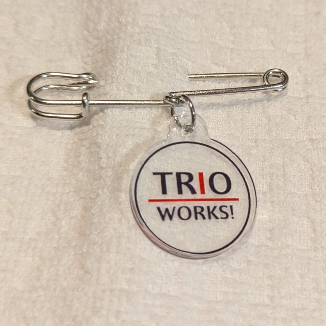 TRIO Works Circular Pin – Modern Acrylic Charm, 1" Round Pendant ...