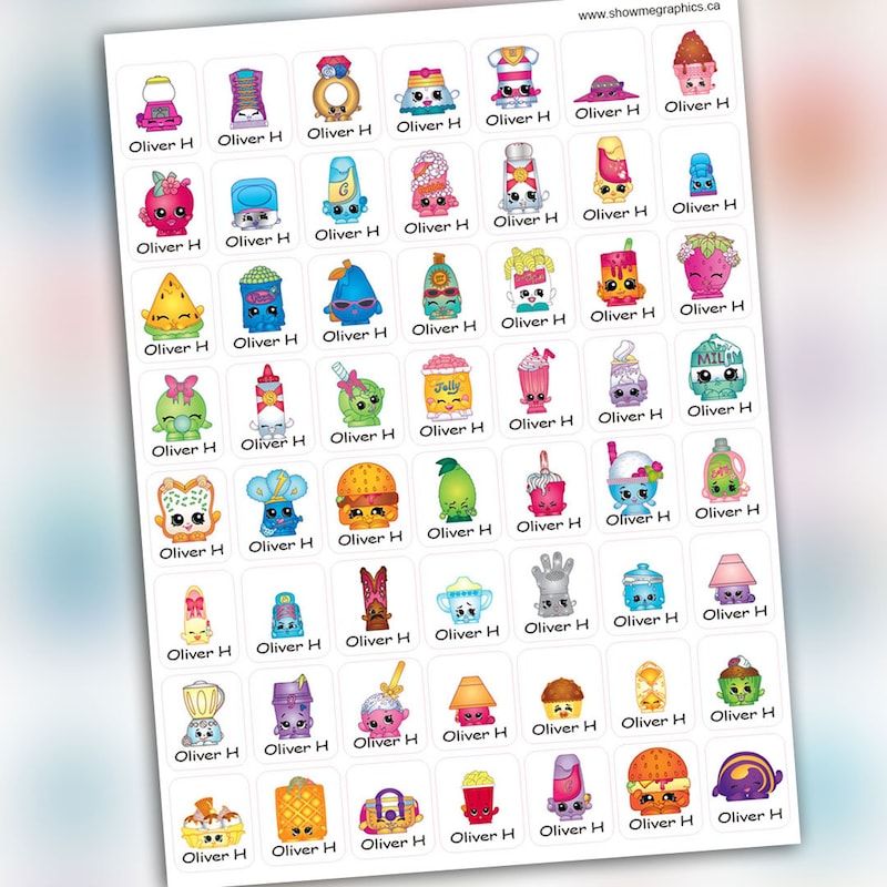 Shopkins Labels - Etsy