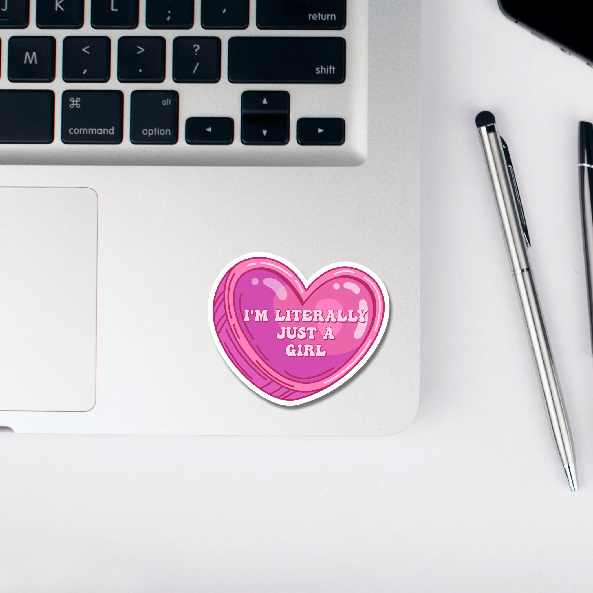 I Am Literally Just a Girl Sticker, E-reader Decal, Waterbottle Sticker ...