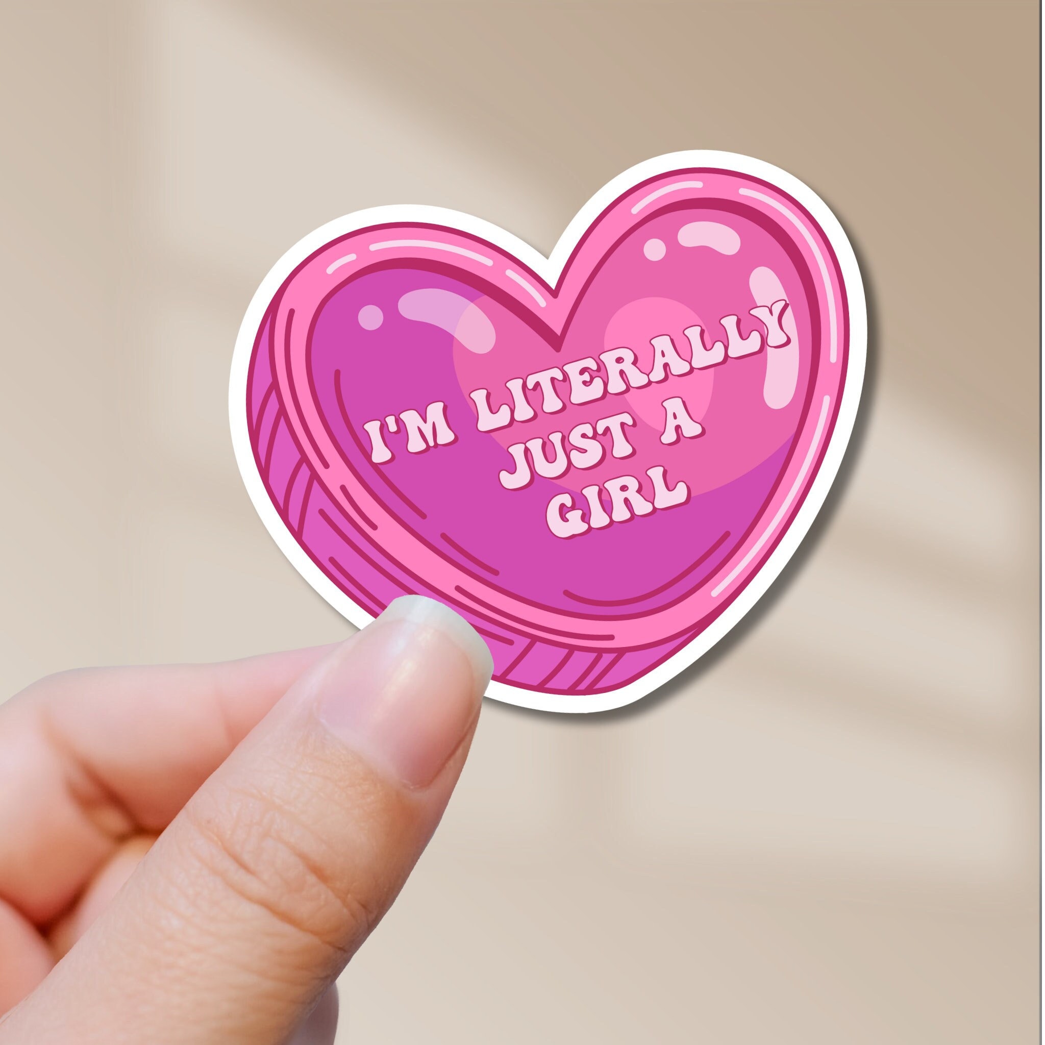 I Am Literally Just a Girl Sticker, E-reader Decal, Waterbottle Sticker ...